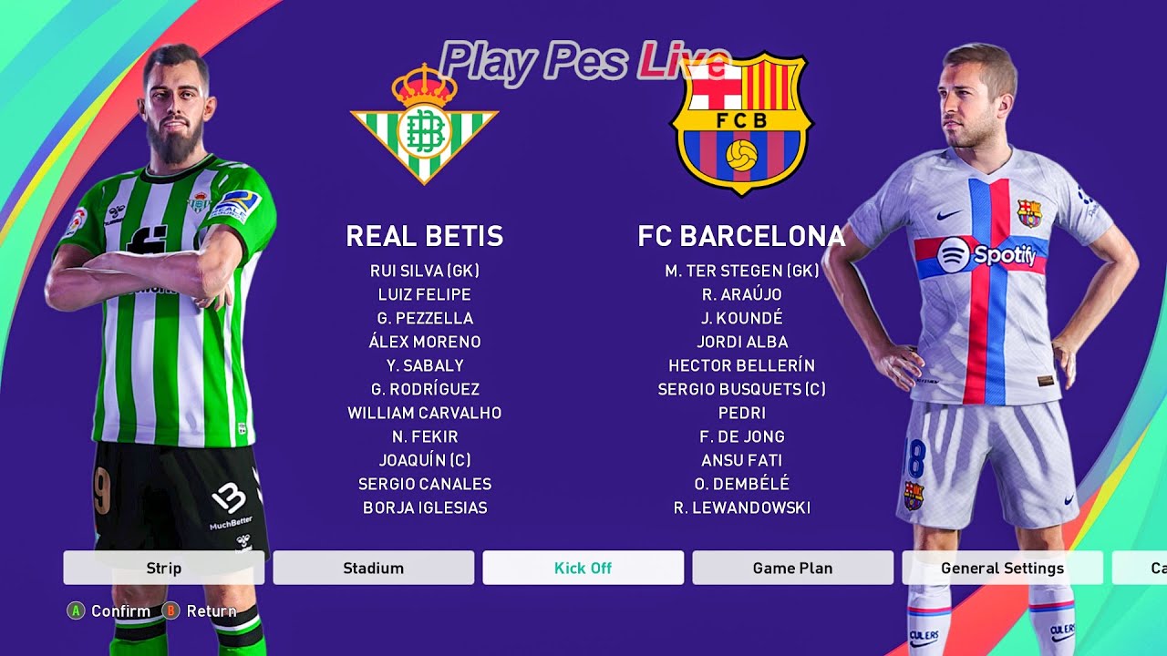 eFootball - Real Betis vs Barcelona - Super Cup - Match Gameplay PC ...