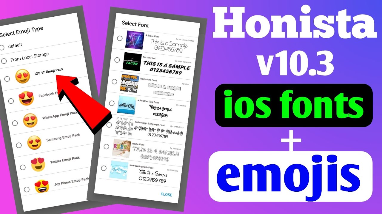 Honista v10.3 | IOS Emoji + Fonts | IOS Emoji For Android | iPhone ...