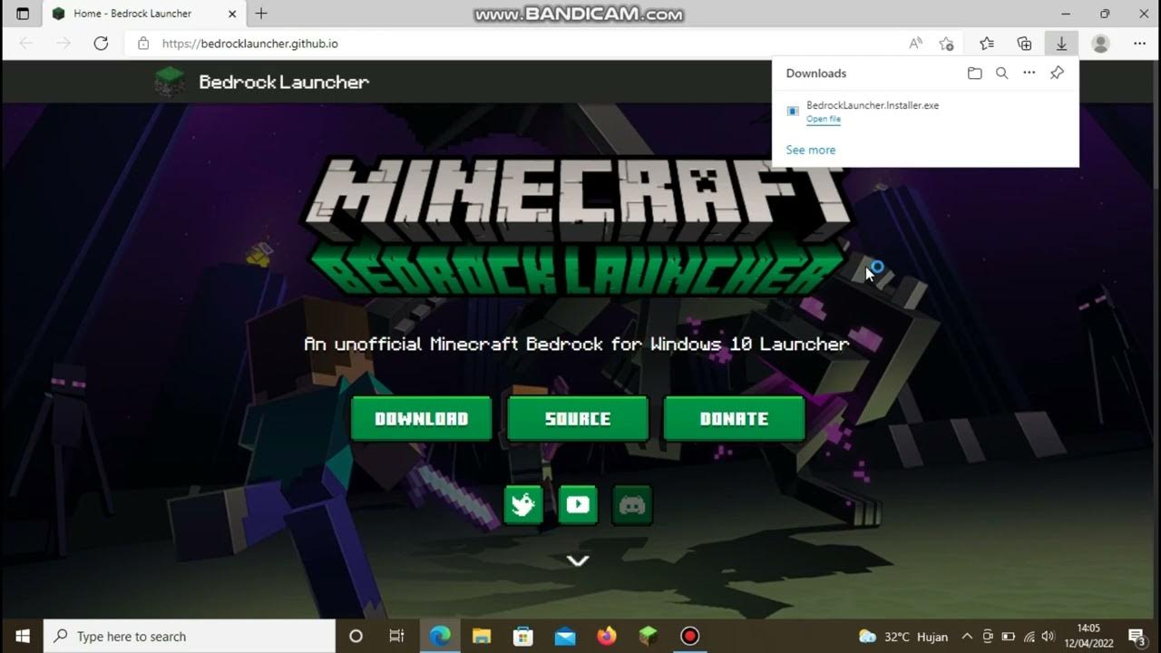 cara download minecraft bedrock launcher - YouTube
