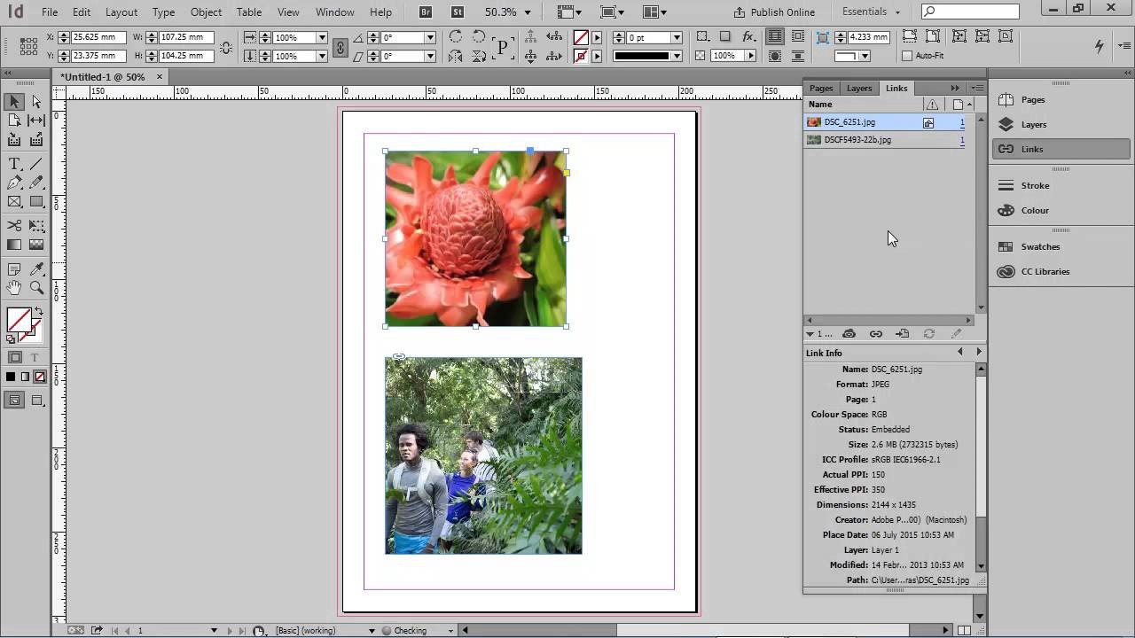Working with images in InDesign - YouTube