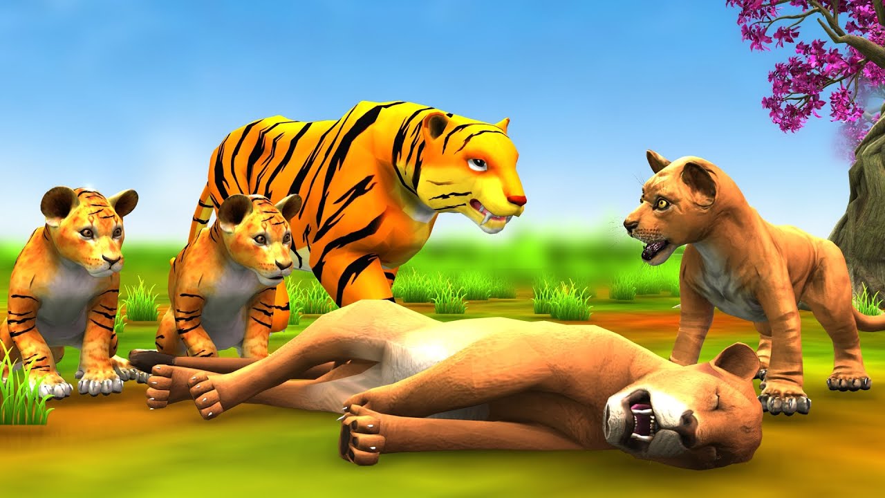 Lioness Amazing Story गरीब शेरनी बनी करोड़पति और बाघ Lion and Tiger ...