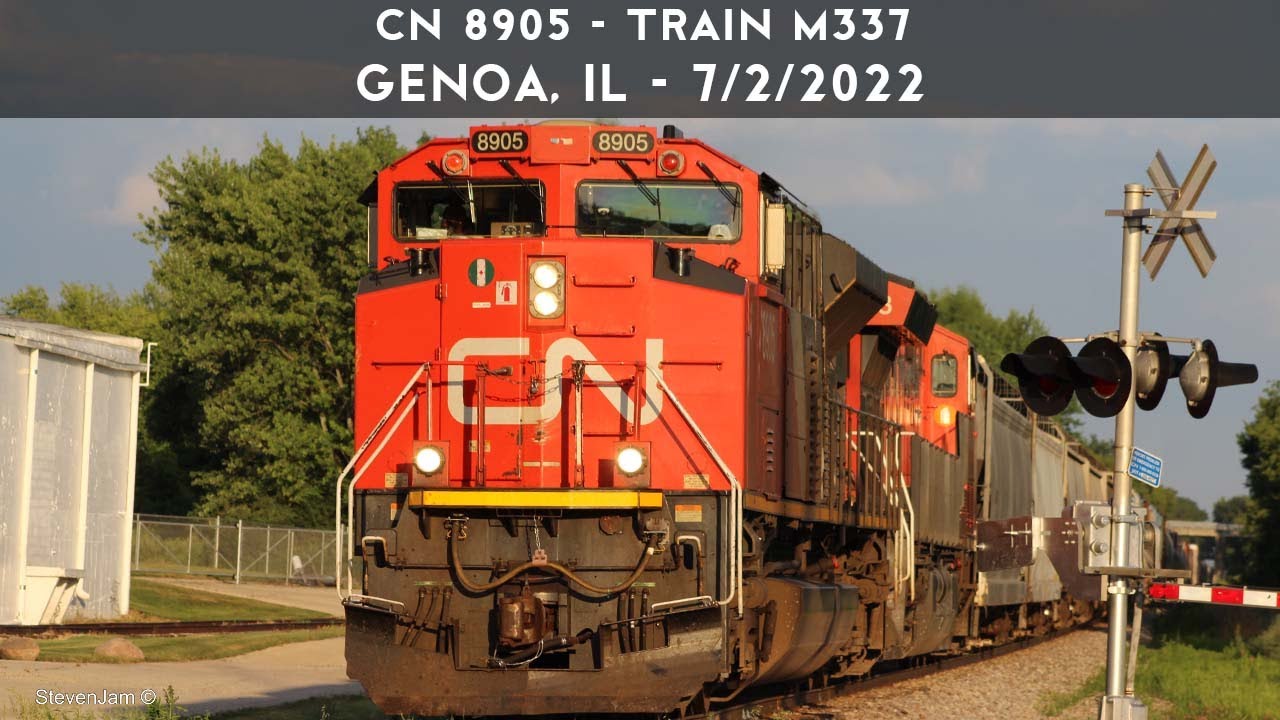 CN 8905 - Westbound M337 - Genoa, IL - 7/2/2022 - YouTube