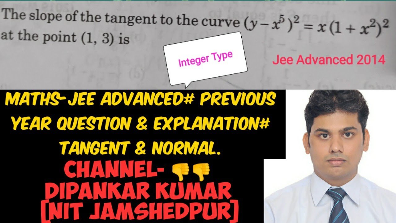 Jee Advanced/Main Previous year Question Tangent & Normal| IIT Jee PYQ ...