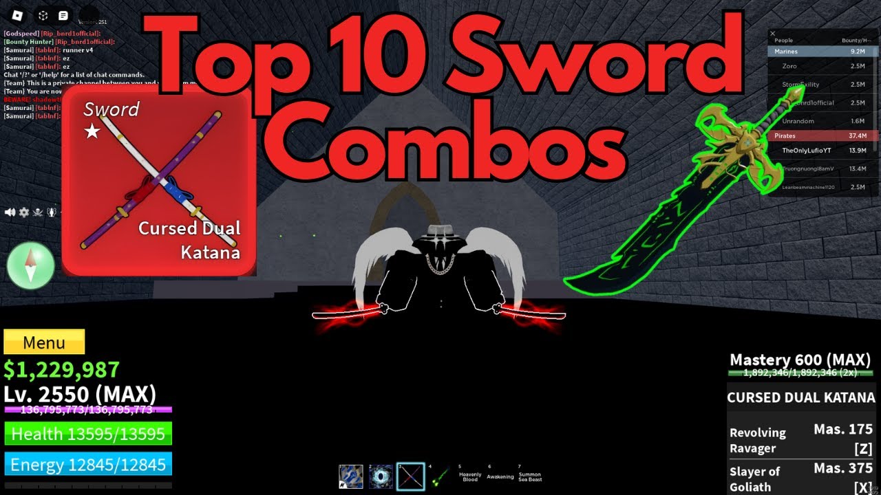 Top Ten Sword Combos in Blox Fruits #bloxfruits #roblox - YouTube