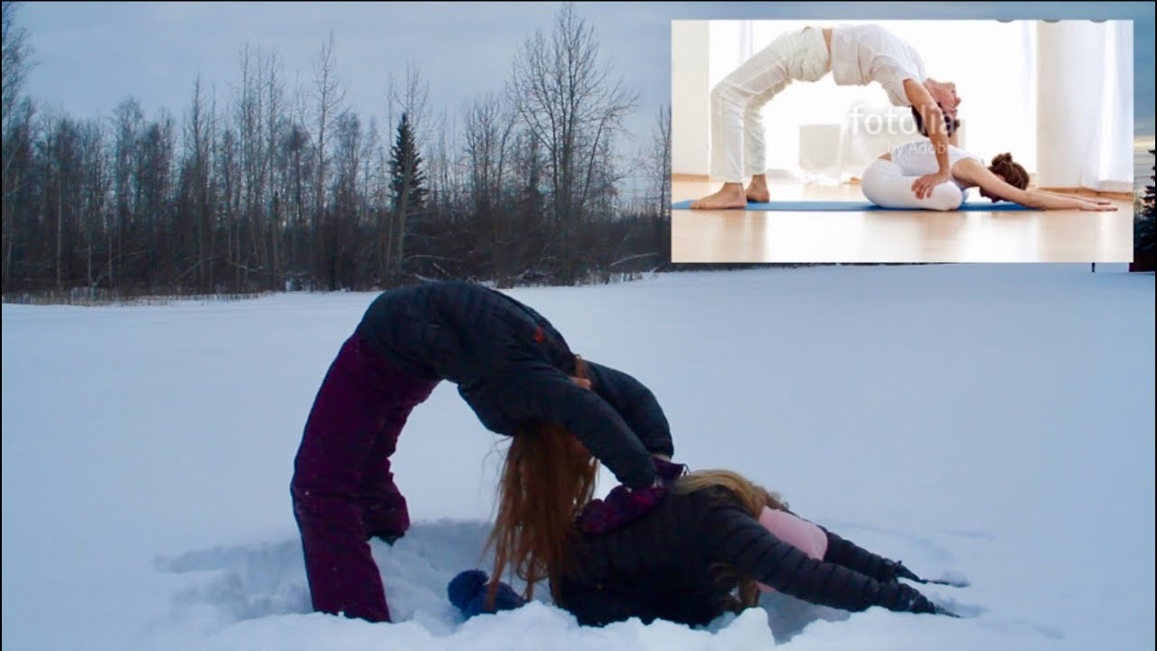 SNOWGA! 🧘‍♀️ ️Snow yoga in the Freezing Alaska Weather! - YouTube