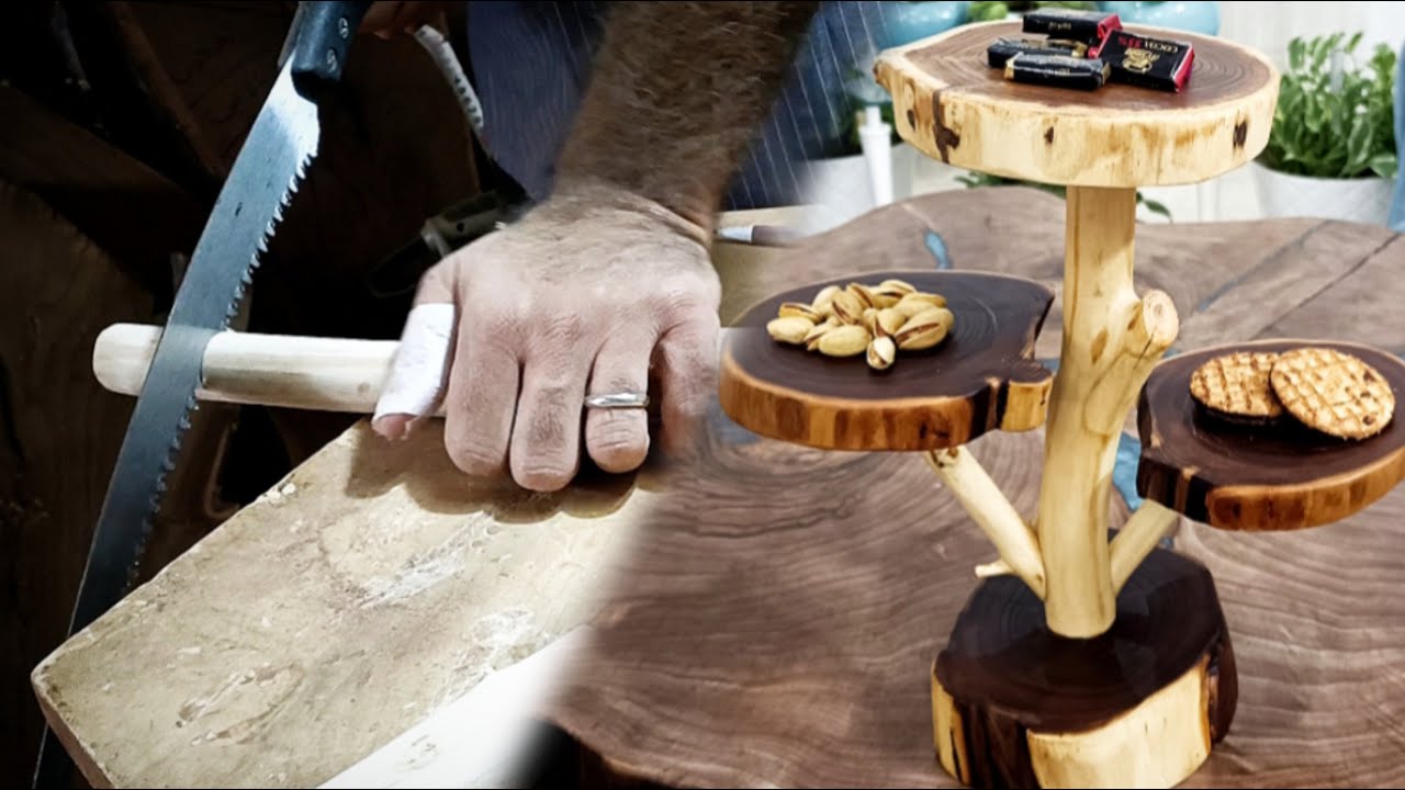 "Handcrafted Rustic Wooden Stand for Serving Snacks & Sweets" - YouTube