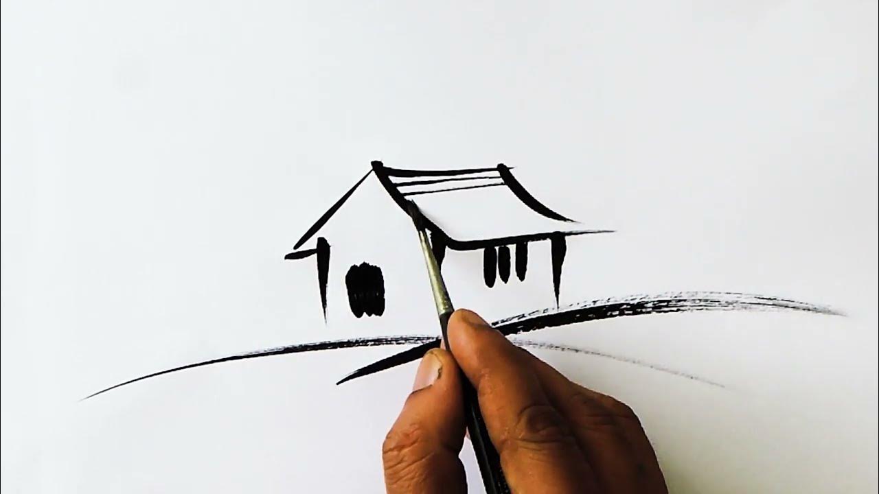 How to draw house step by step | Easy step by step - YouTube