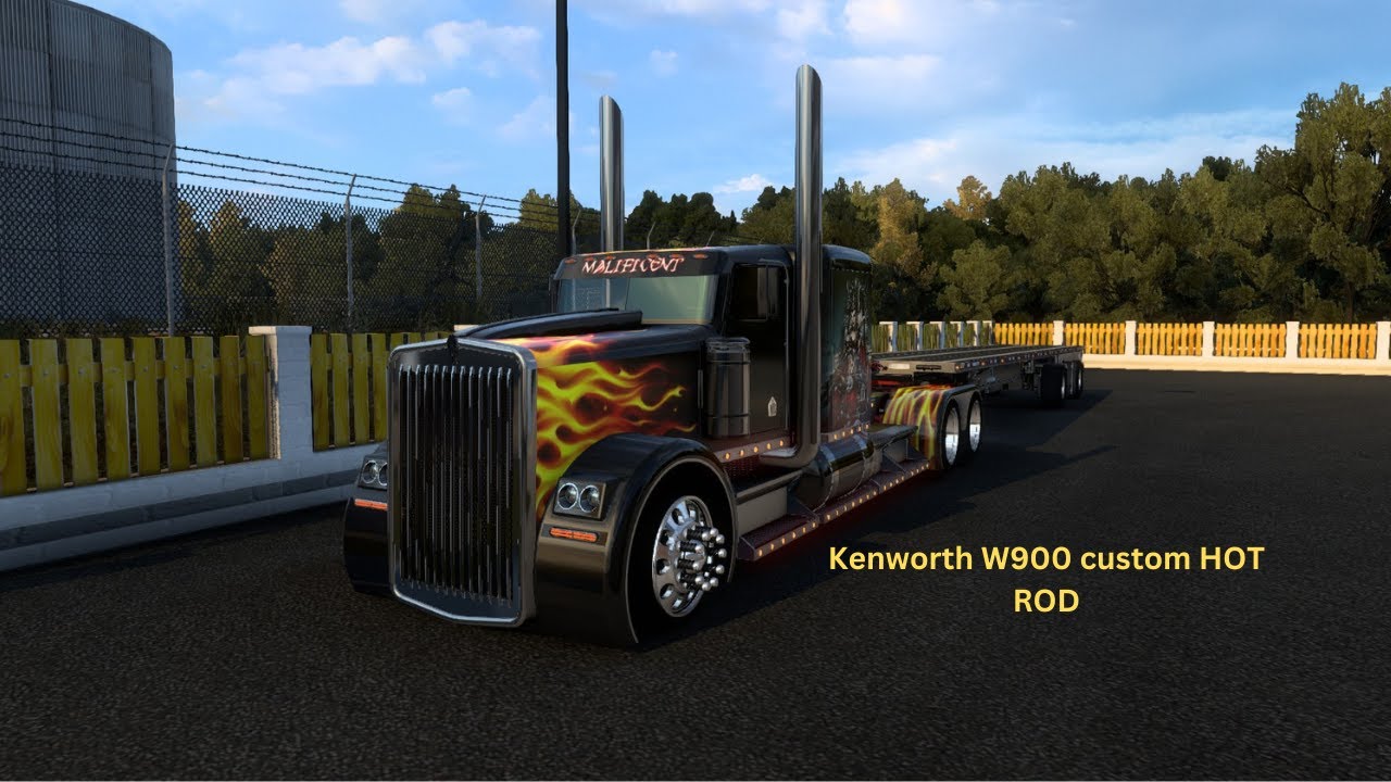 Kenworth W900 custom HOT ROD American truck simulator - YouTube