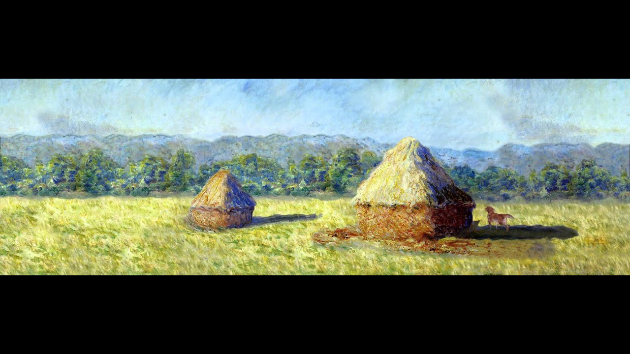 Claude Monet - Les meules; fin de l'été, Giverny - YouTube