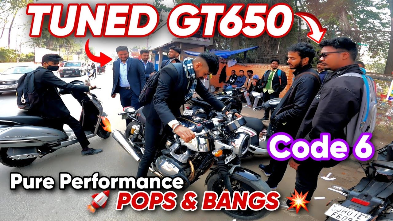 CODE 6 Continental 650 🚀🔥 With Red Rooster Exhaust 💥 Pops and Bangs ...