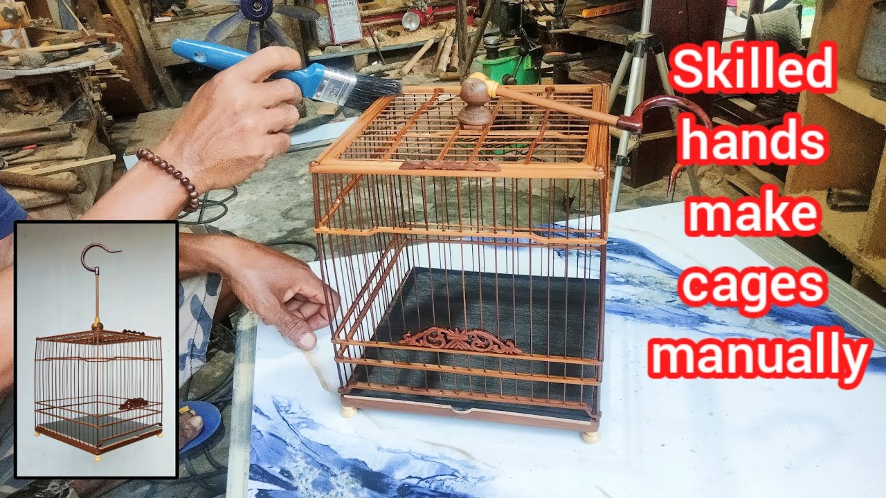 Custom bird cage craftsmanship - YouTube