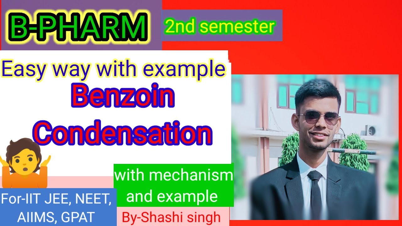 Benzoin Condensation with mechanism and example - YouTube