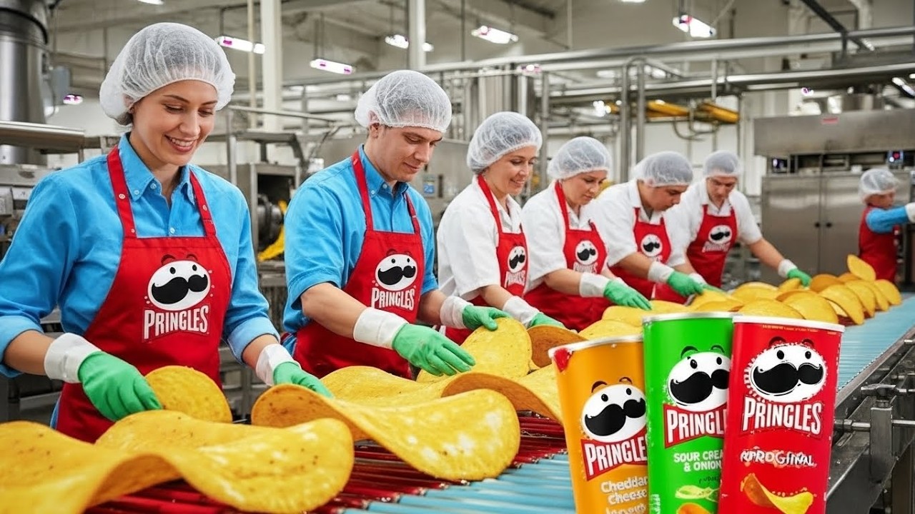 How Pringles Are Made In Factory - YouTube
