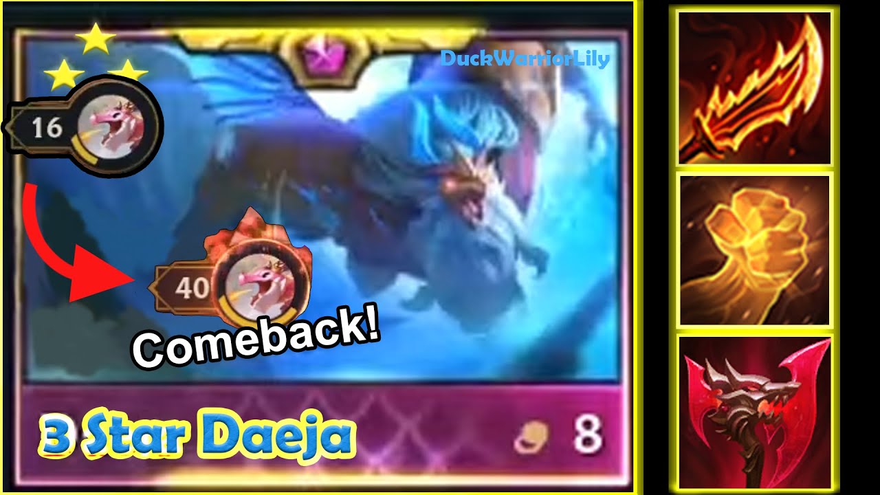 Daeja 3 Star - but Huge Comeback!! S7 TFT - YouTube