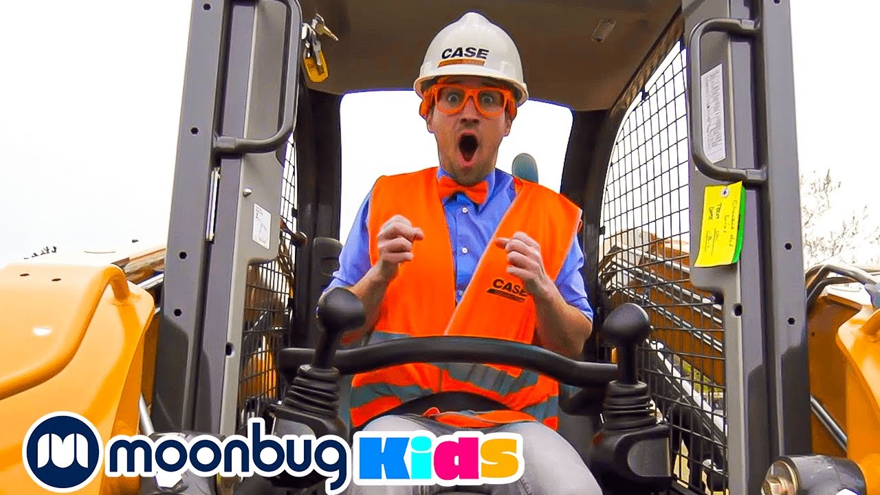 Blippi Explores a Skid Steer | Cars, Trucks & Vehicles Cartoon ...