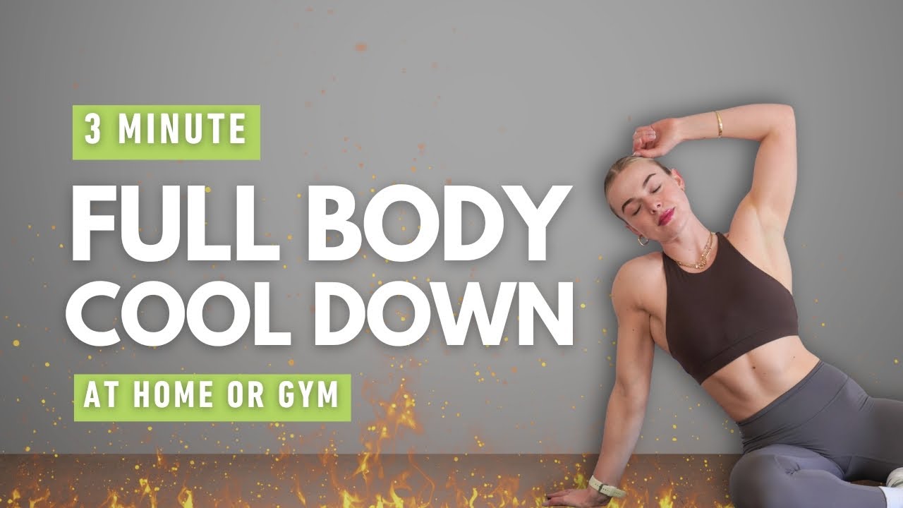 3 Min Full Body Cool Down | Quick Post-Workout Stretch & Recovery ...