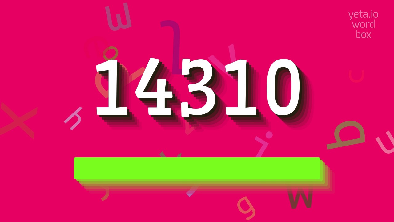 How to say "14310"! (High Quality Voices) - YouTube
