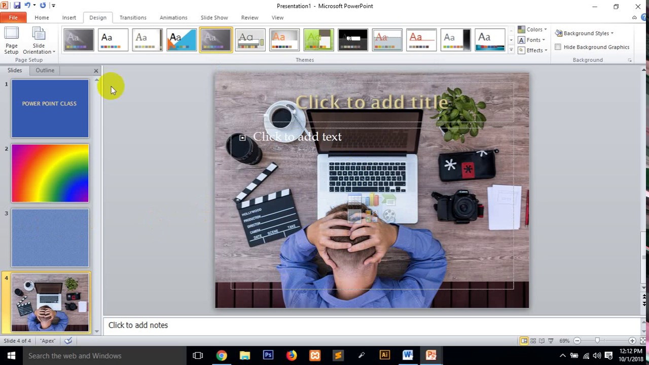 Power Point different page Background Chang, - YouTube