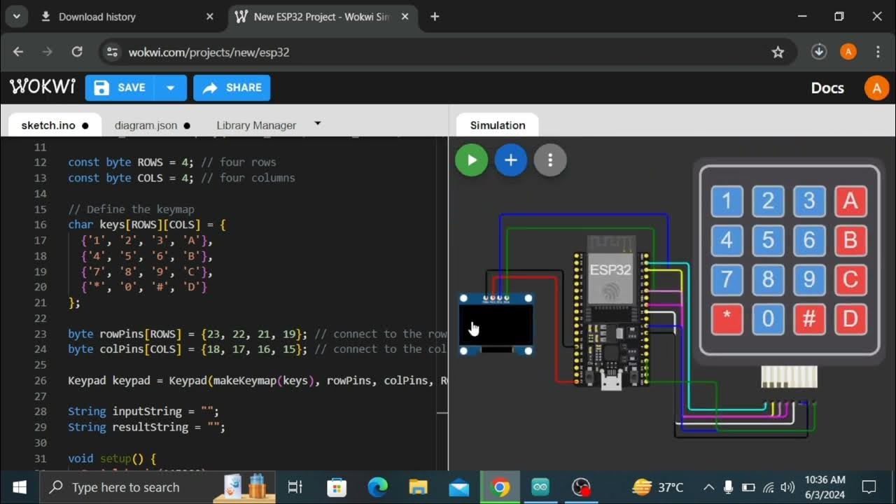 Esp32+OLED display Calculator | Esp32 project | Wokwi | Arduino project | Project-15 | Arduino ...