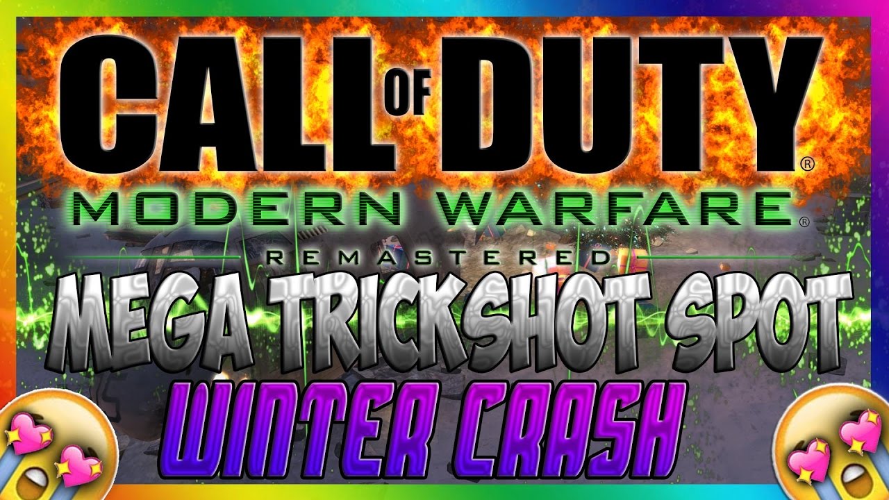 COD MODERN WARFARE REMASTERED MEGA TRICKSHOT SPOT 😱 ON WINTER CRASH ...