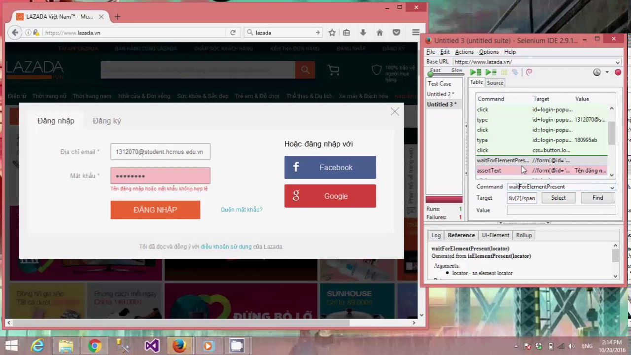 Nh m 8 Demo Selenium IDE Verify V Assert YouTube Nh m 8 Demo Selenium IDE Verify V Assert YouTube
