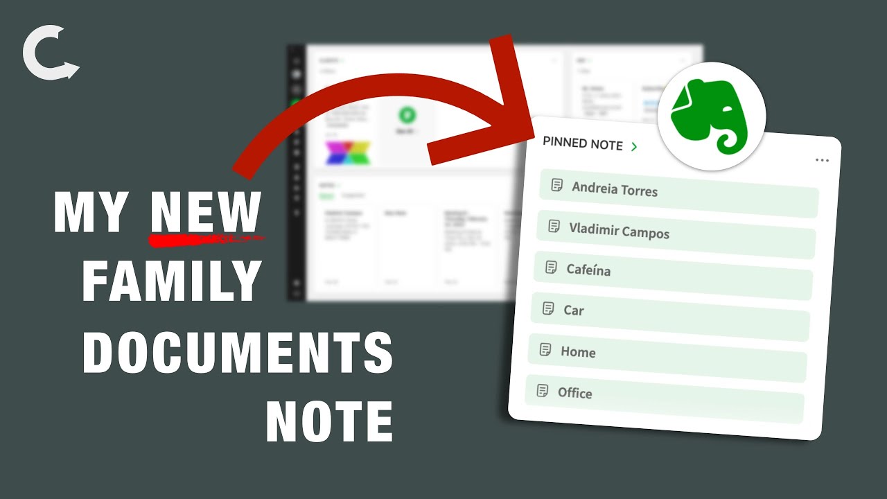 My new Family Documents note and widget on Evernote - YouTube