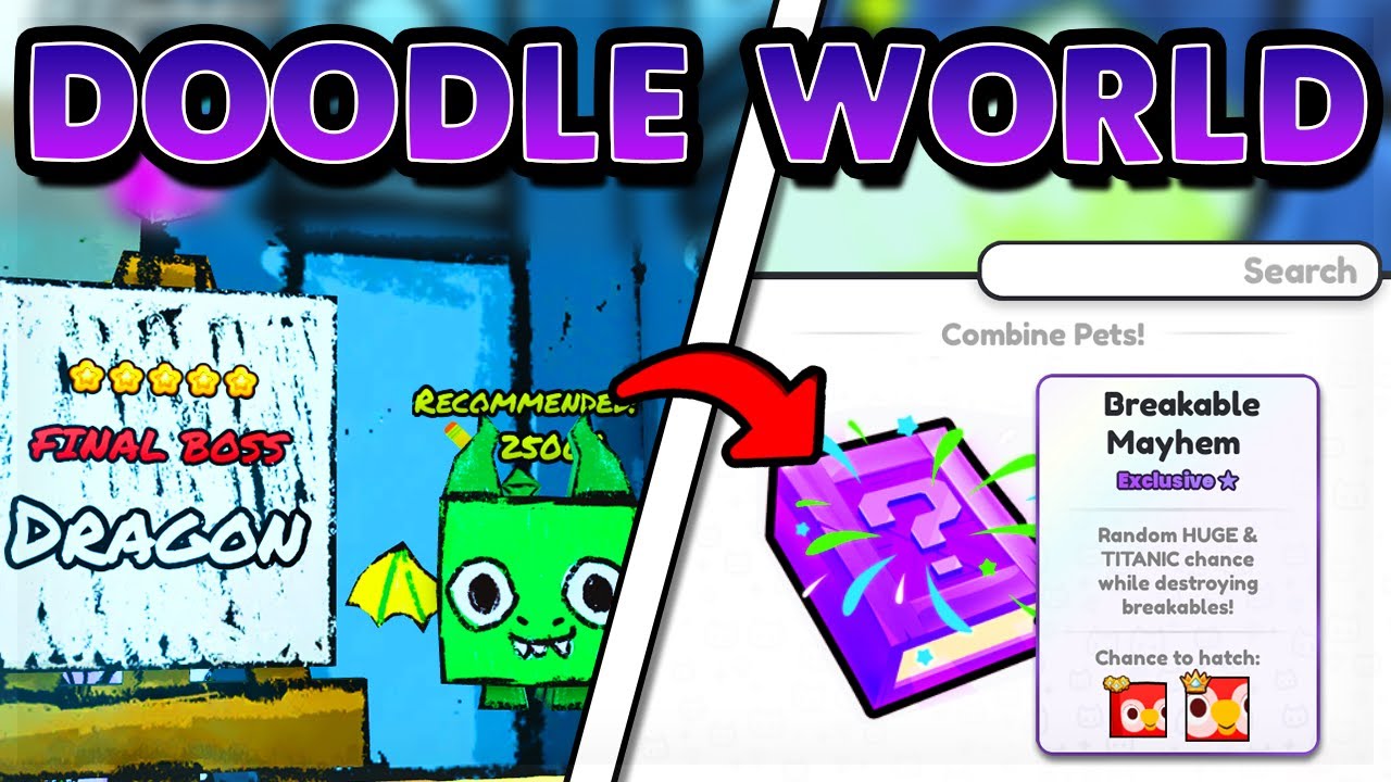 DOODLE WORLD Delivers the Most EPIC REWARDS in PET SIMULATOR 99! - YouTube