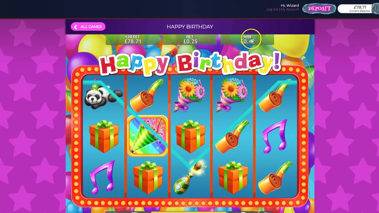 Happy Birthday Slot Game on Wizardslots.com - YouTube