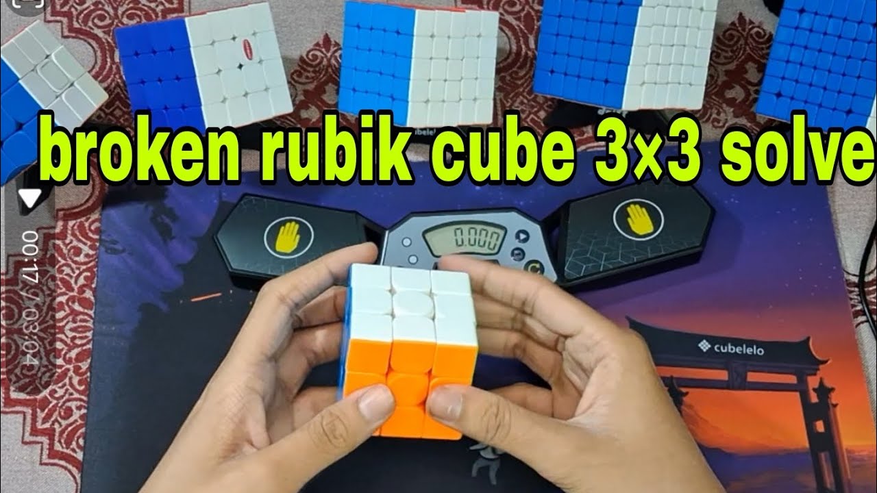 I am solving broken rubik cube 3×3 fastest an easiest way - YouTube