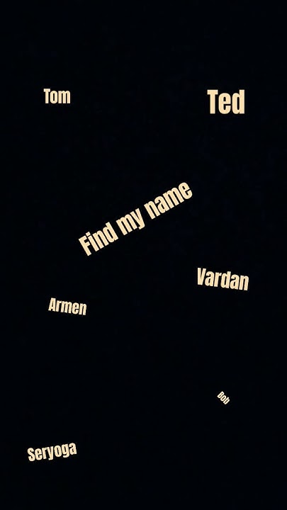 Find my name - YouTube