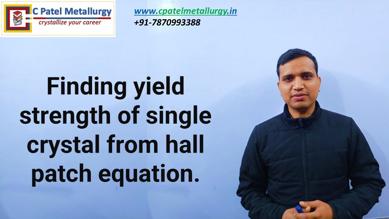 Finding yield strength of single crystal from hall patch equation ...