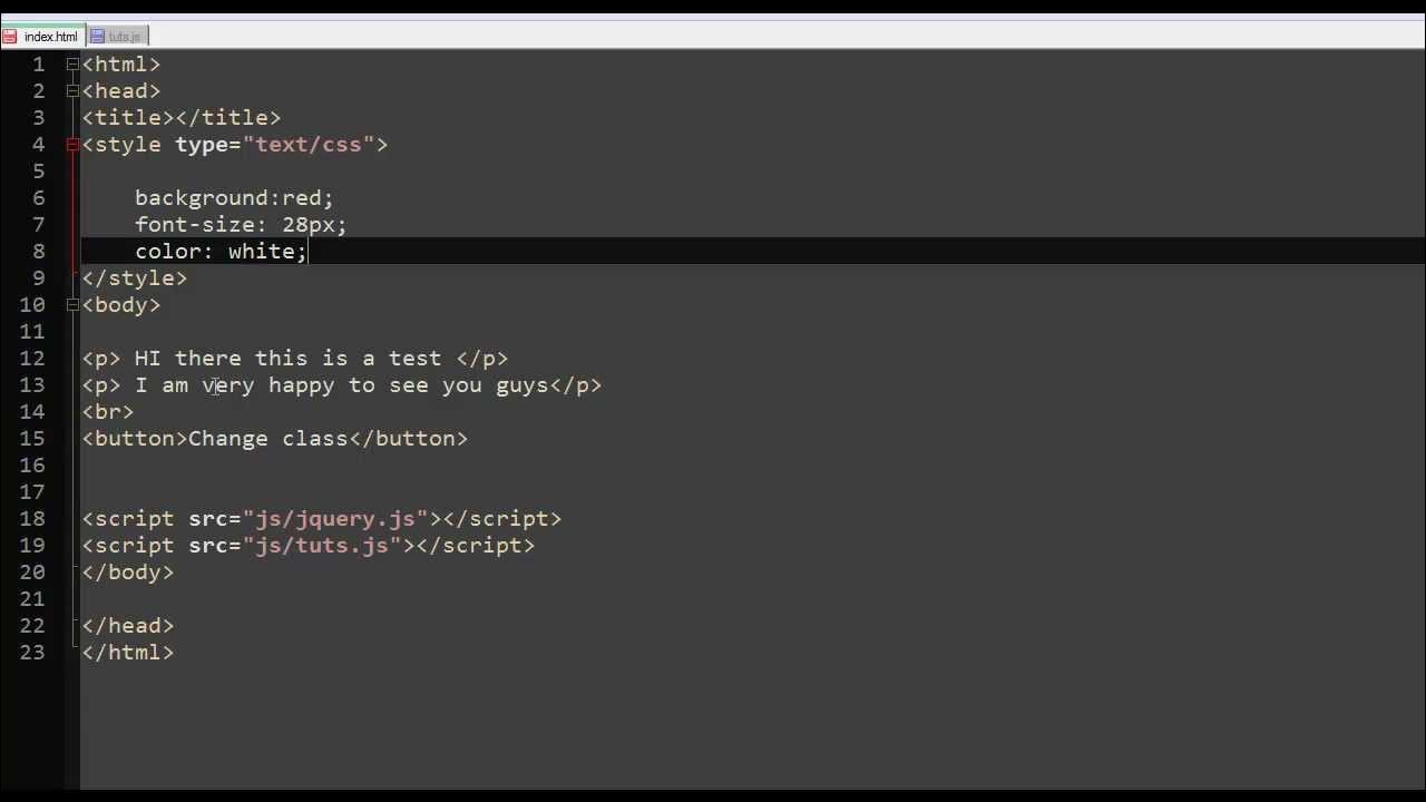 Jquery Tutorial 36 Addclass Html Youtube