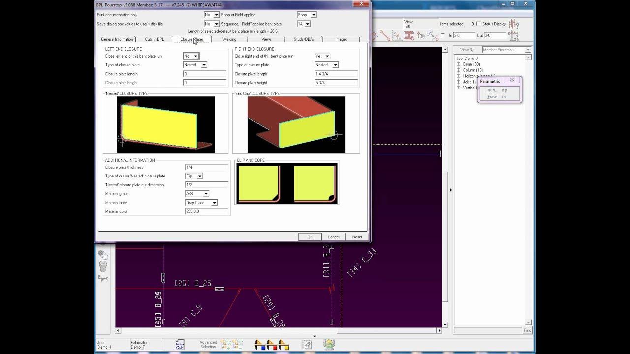 Lesson 18 (Parametric Run) - How/2 Get Started in SDS/2 v7.2 - YouTube