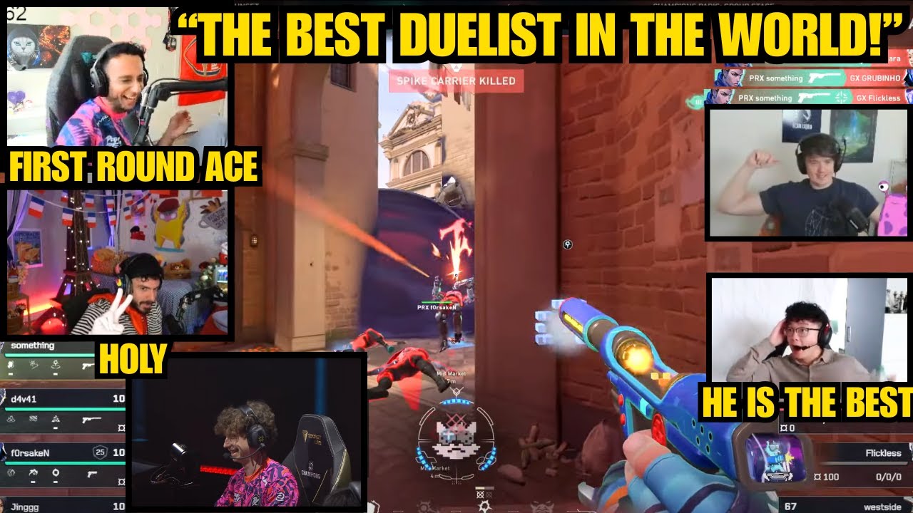 Valorant Streamers Reacts To PRX SOMETHING Unbelievable Ace Against GX ...