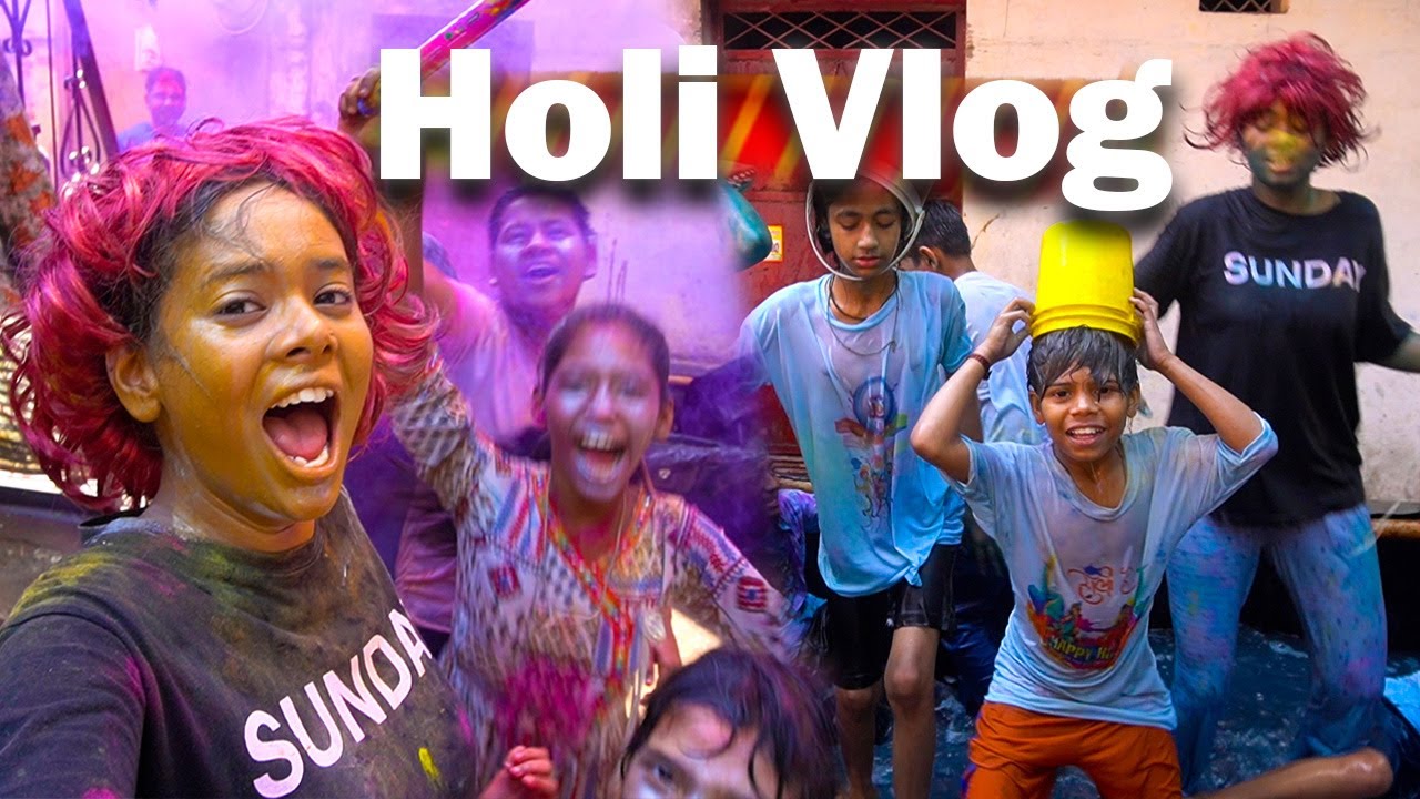 Holi per swimming pool mai full masti | Holi Vlog - YouTube
