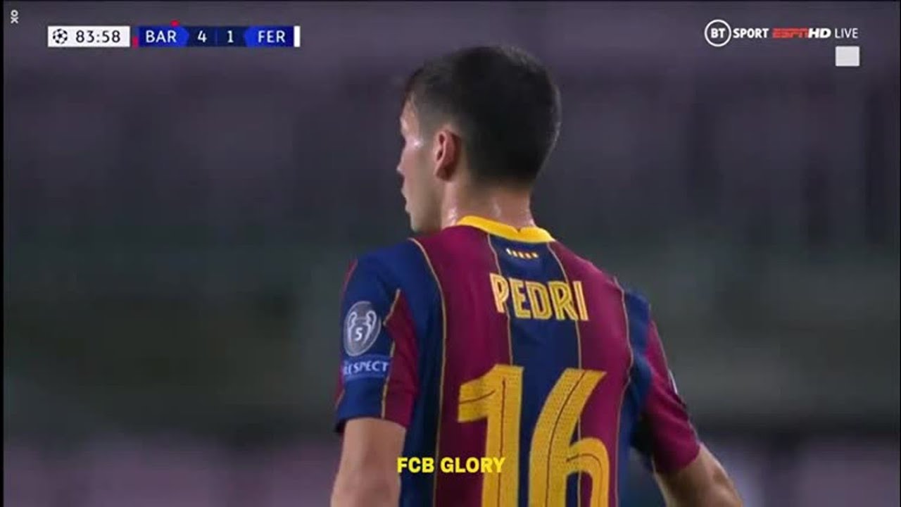 Pedri FIRST GOAL for Barcelona & DEBUT in Champions League vs ...