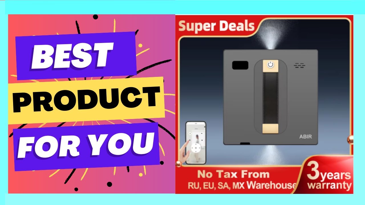 Robot Window Vacuum Cleaner ABIR WD8,Dual Ultrasonic Spray, APP&Remote ...