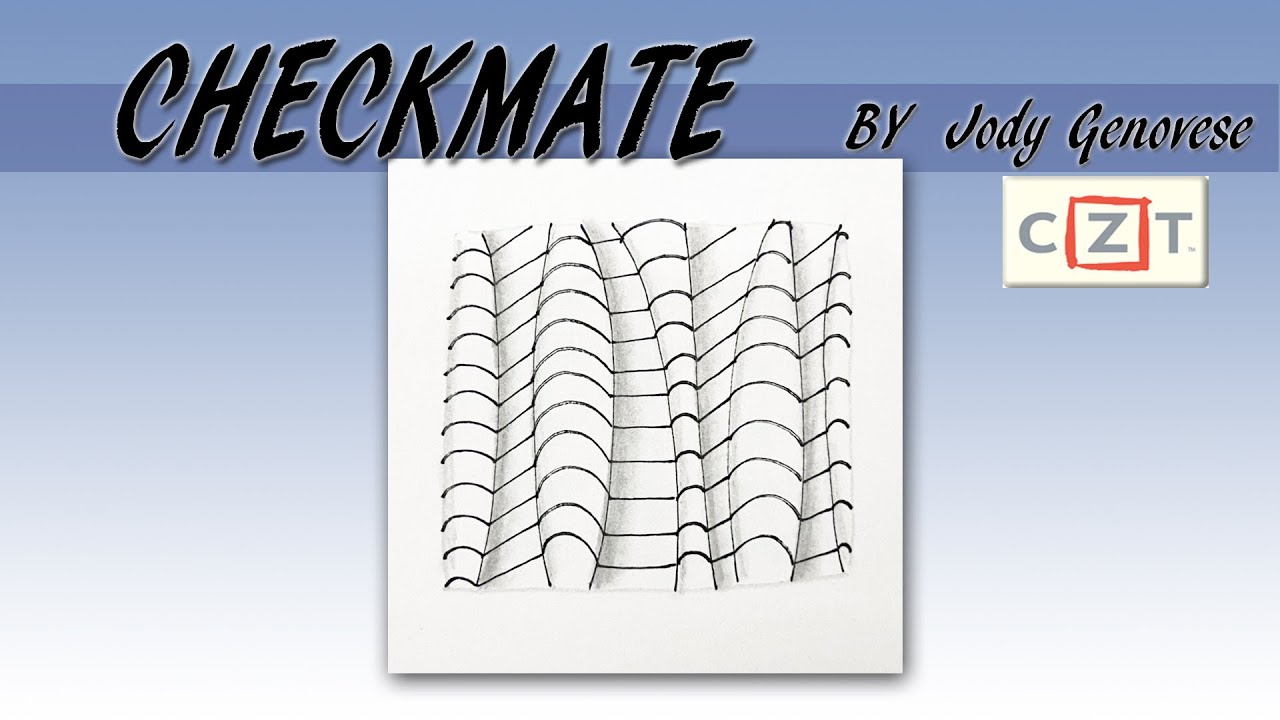如何畫一般圖樣How to draw the Tangle Pattern CHECKMATE - YouTube
