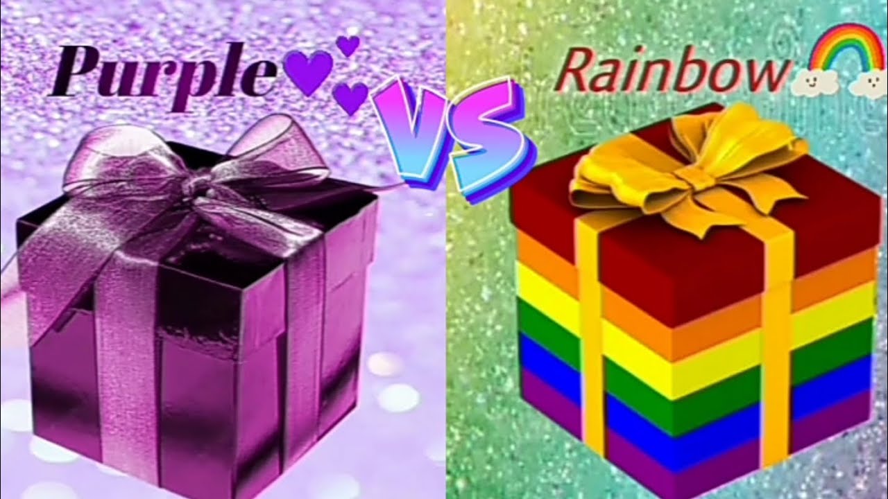 Rainbow VS purple 💜|Choose your gift box 🎁|#viral #shorts - YouTube