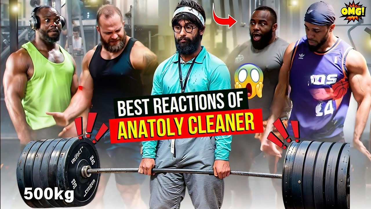 Bodybuilder Tricks Cleaner with Fake Weight Plates in Anatoly Gym Prank ...