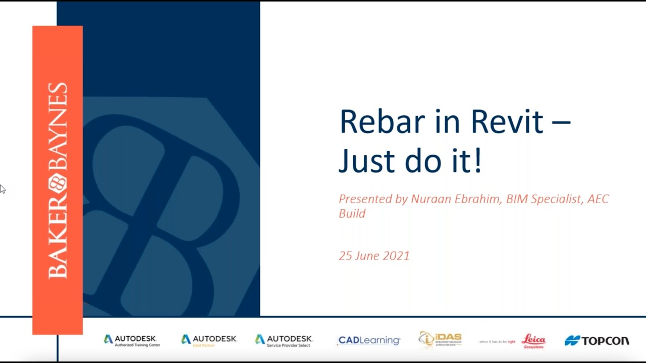 Level Up Your BIM Journey Webinar Rebar in Autodesk Revit Just do it ...