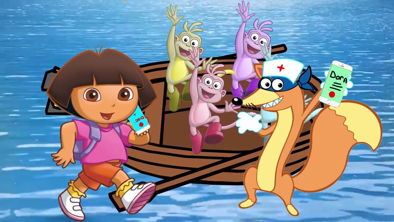 Five little Dora Monkeys Jumping on the bed | Nursery Rhymes For ...