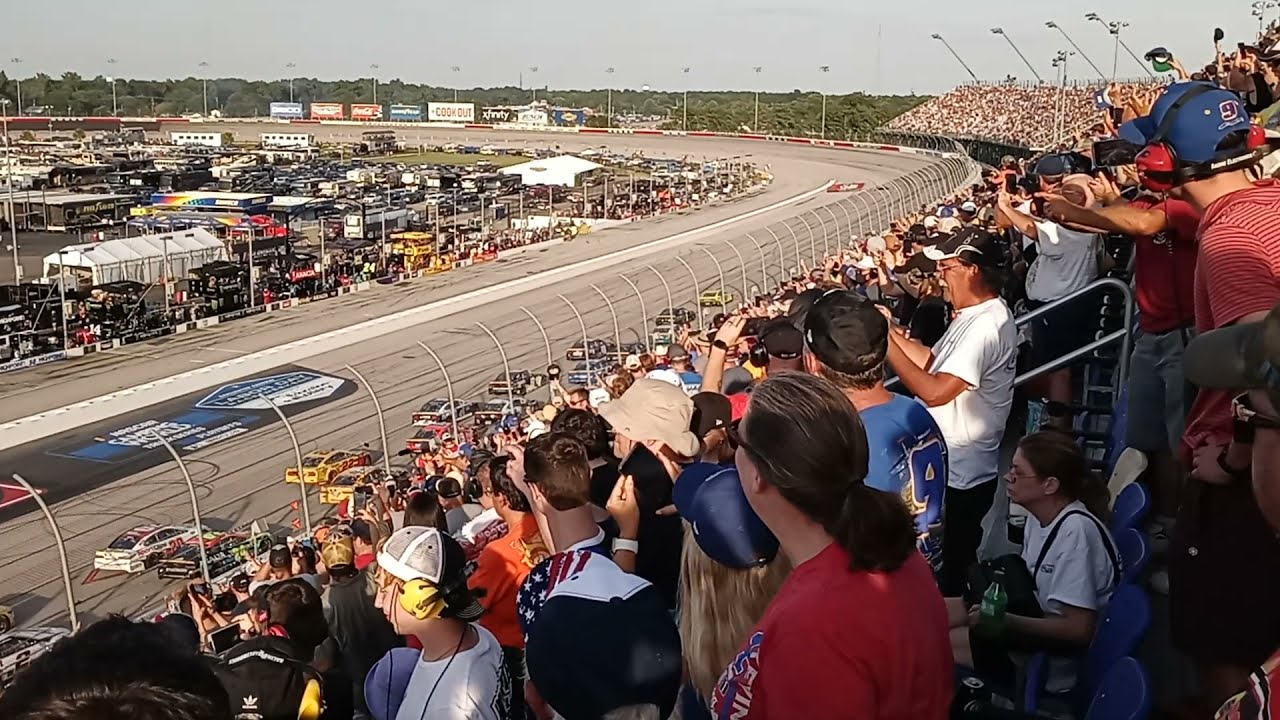 Opening Laps of 2021 Cookout Southern 500 (from the stands) - YouTube