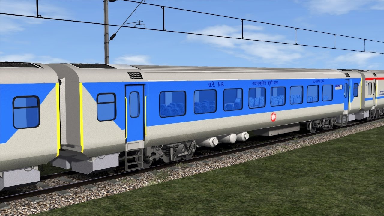 LHB rakes AC Chair Car, Generator Car, AC 2,3 Tier with WAP 4 in Train ...