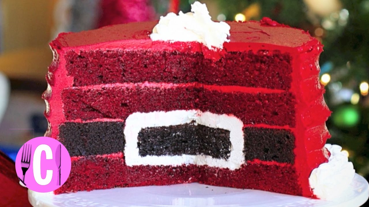 Santa’s Belt Surprise Inside Cake | Cosmopolitan - YouTube