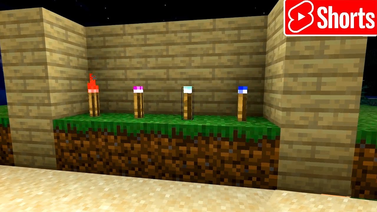 FARBIGE FACKELN in Minecraft #shorts - YouTube