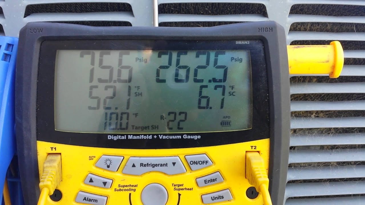 Subcooling method R22 part 4 - YouTube