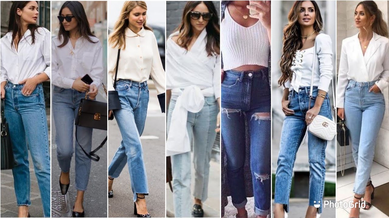 Latest Denim Jeans Fashion Ideas For Girls - YouTube