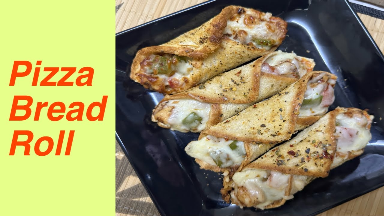 Bread Pizza Roll Recipe - Homemade PizzaBread Roll -instant snack by ...