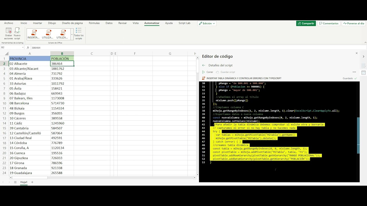 INSERTAR TABLA DINÁMICA Y CONTROLAR ERRORES CON TYPESCRIPT - YouTube